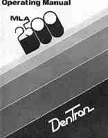 Dentron MLA-2500 Manual